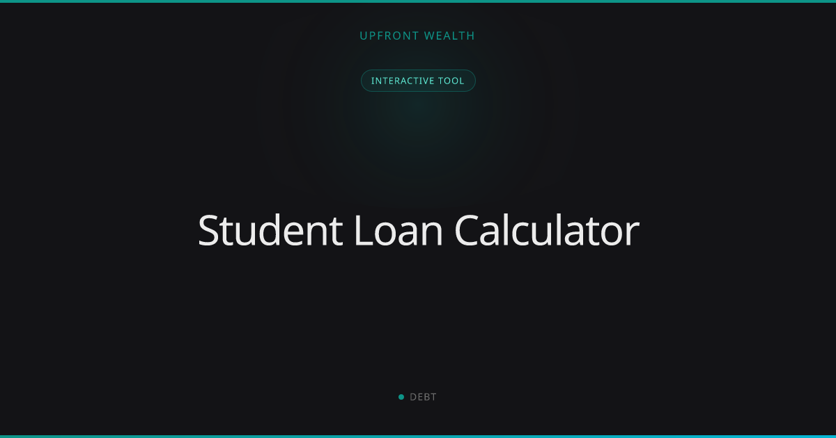 Student Loan Repayment Calculator | UpFront Wealth